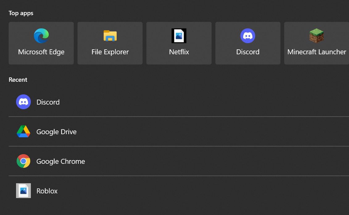 Icons showing photos icon on start menu - HP Support Community - 8259398