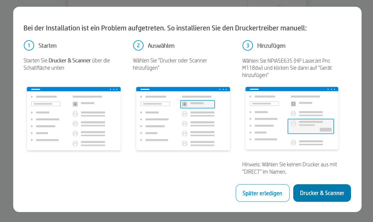 HP Laserjet Pro M118 works with HP Smart, but not in Windows... - HP ...