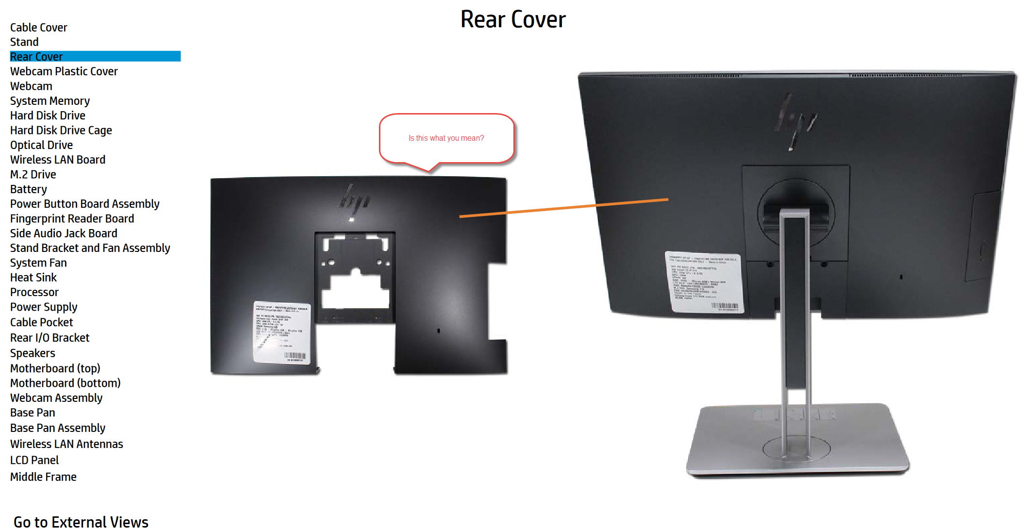 REPLACEMENT BACK FACEPLATE FOR HP ELITEONE 800 5G DVD RW - HP Support ...