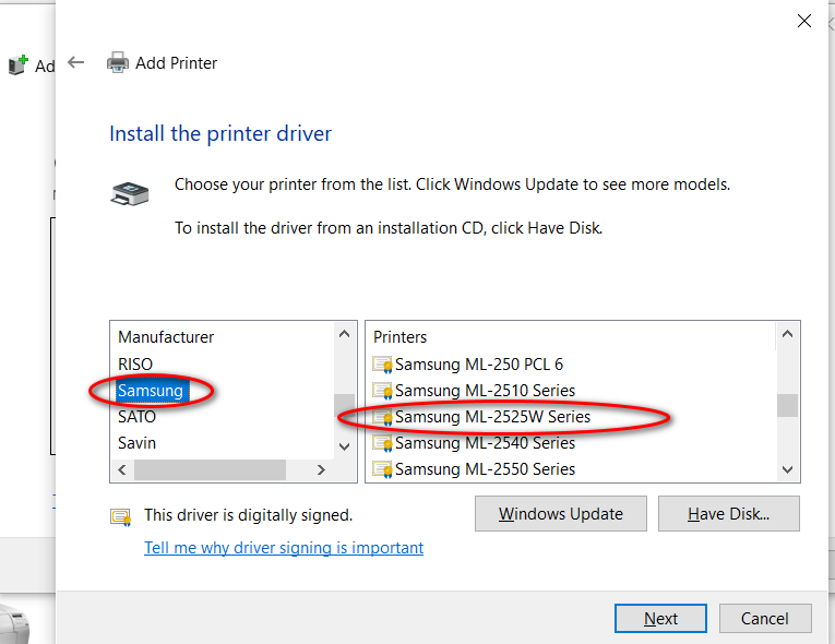 Solved: Samsung ML-2525W laser printer - HP Support Community - 8287003