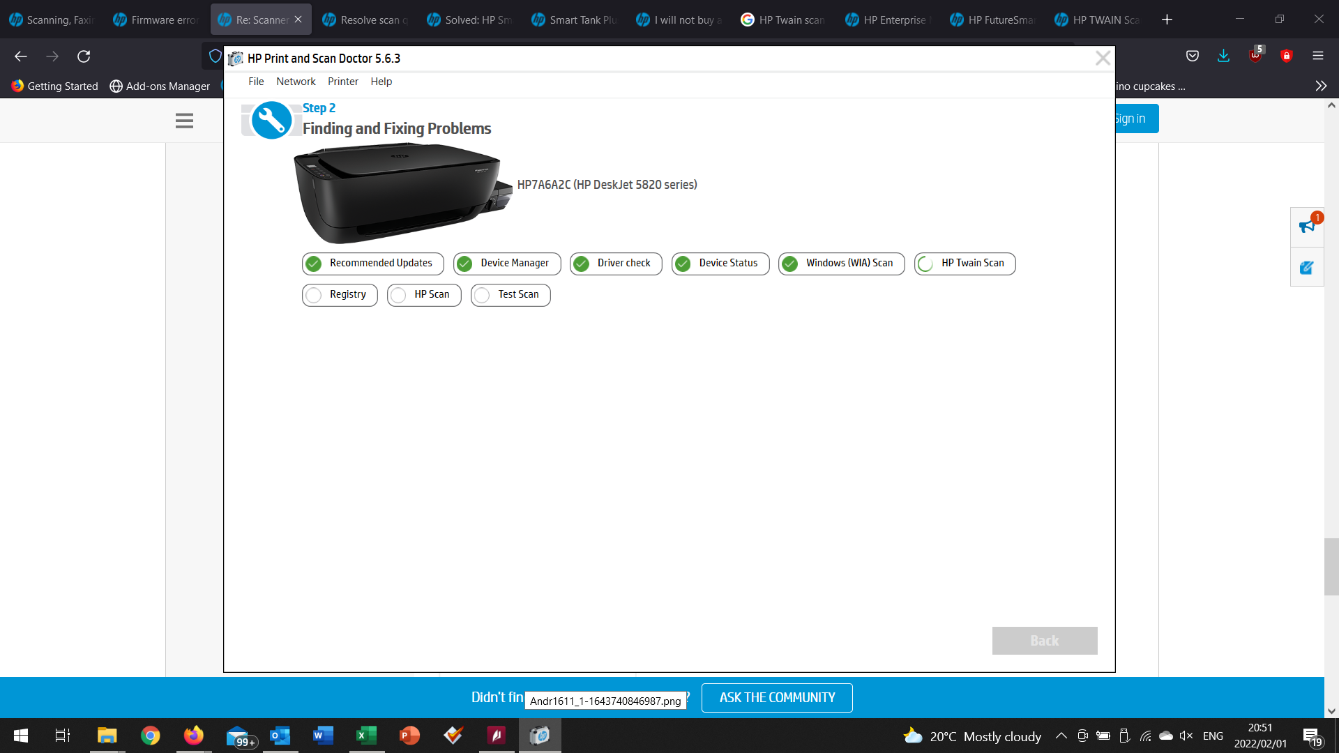Solved: Scanner and Copier not working - HP Support Community - 8290495