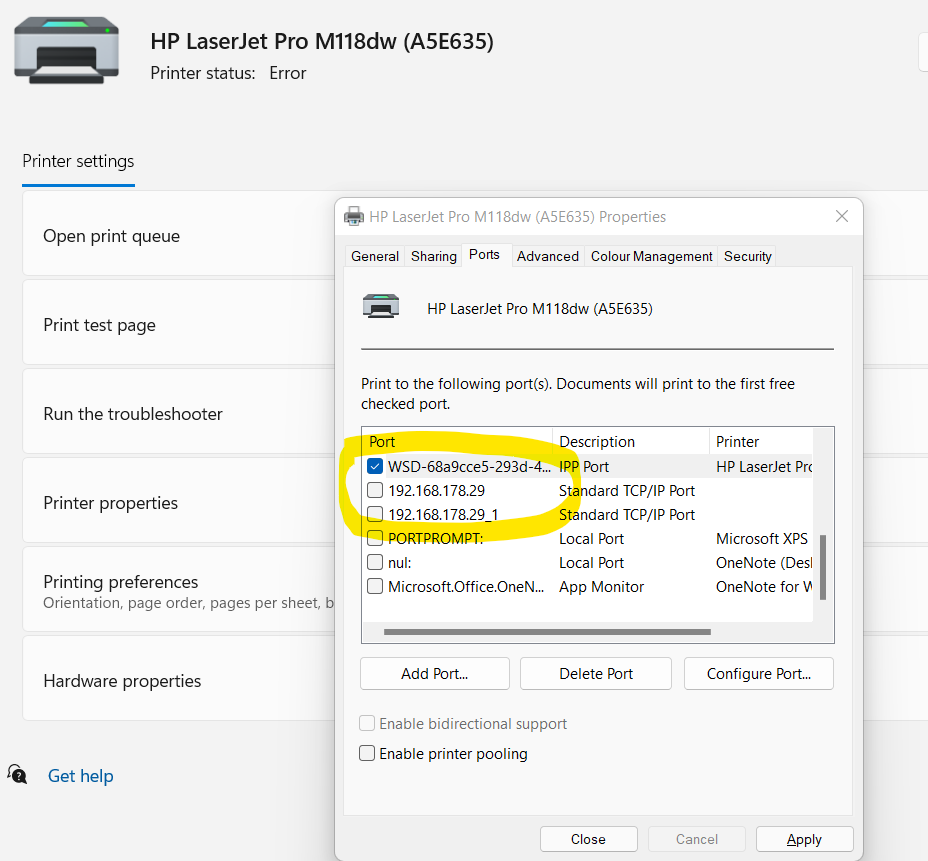 HP Laserjet Pro M118 works with HP Smart, but not in Windows... - Page ...