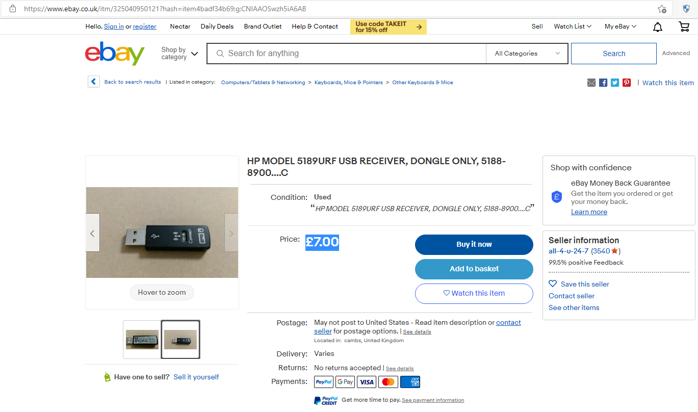 Solved: I need a dongle - HP Support Community - 8304415