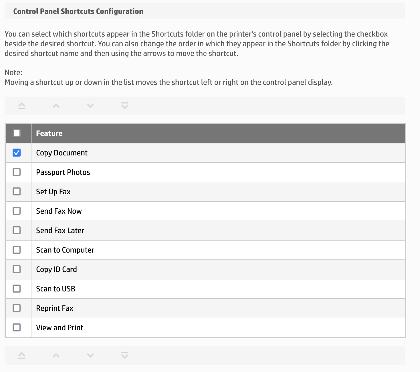 Missing shortcut for Scan to email int Settings > Security ... - HP ...