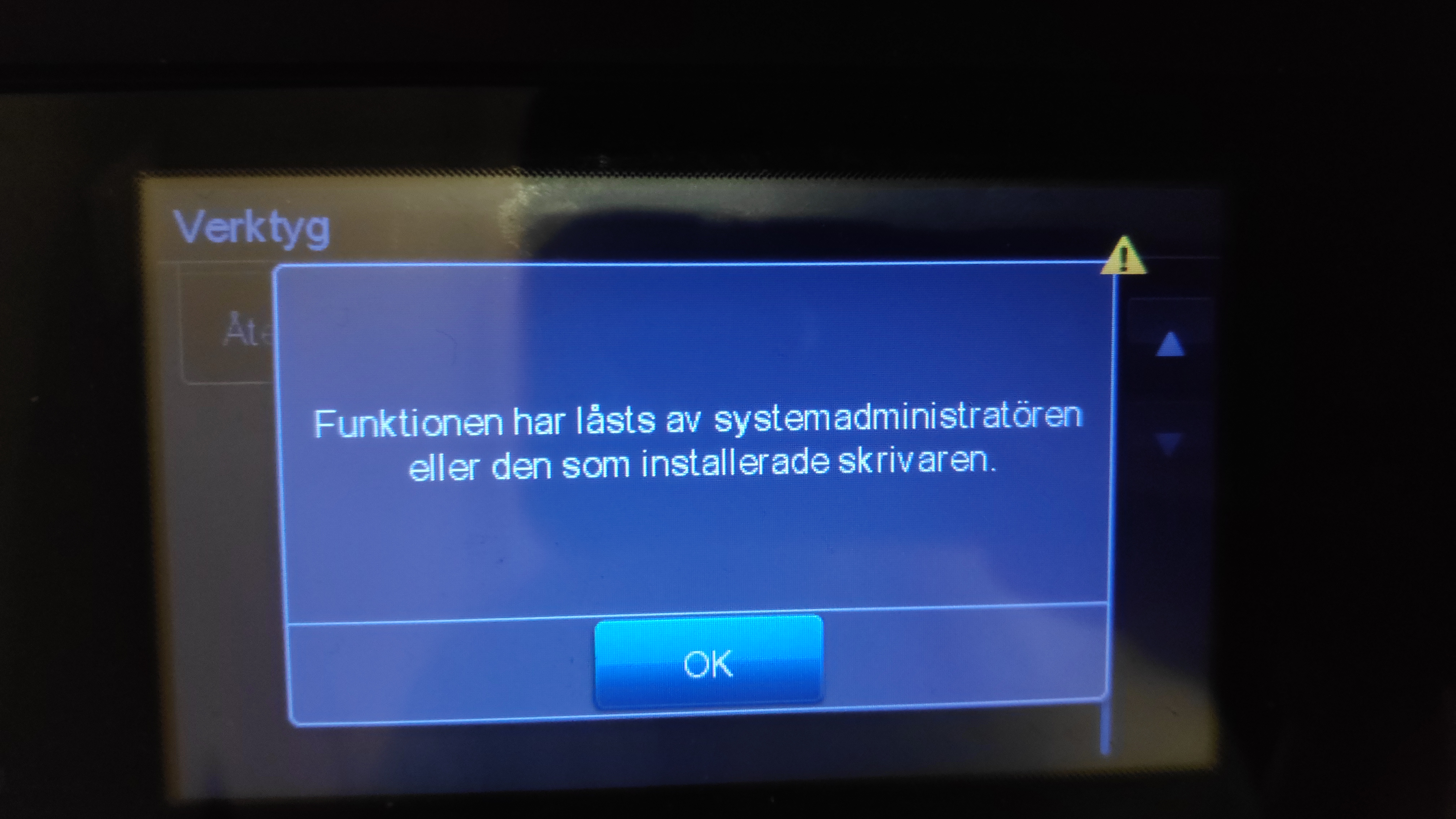 Trying to reset printer - Cannot because it's 'locked by adm... - HP ...