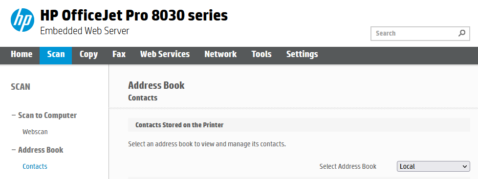 HP 8030 EWS Lacking scan to email feature - HP Support Community - 8315695