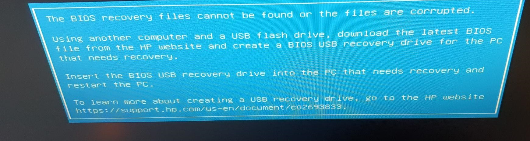 BIOS Recovery corrupted - HP Support Community - 8321317