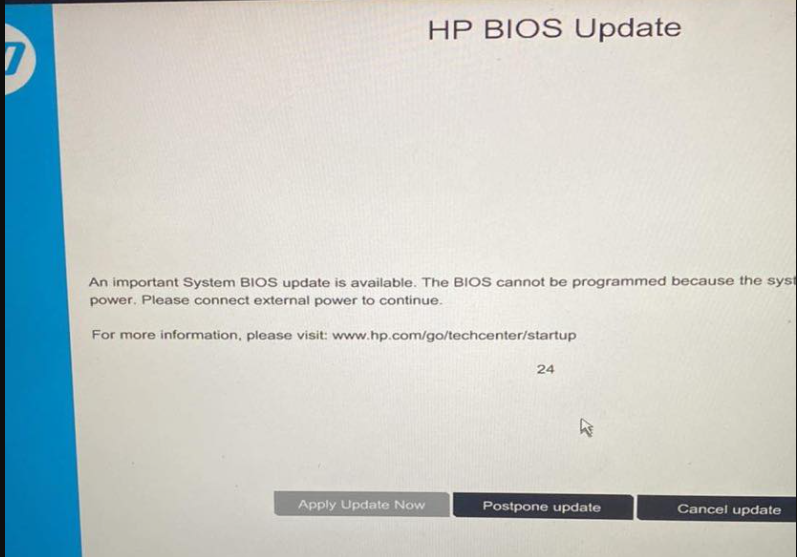 Question about message on screen (bios update) - HP Support Community ...