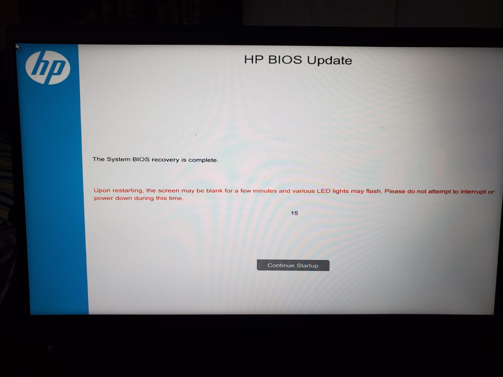 Black screen after bios Recovery - HP Support Community - 8337514
