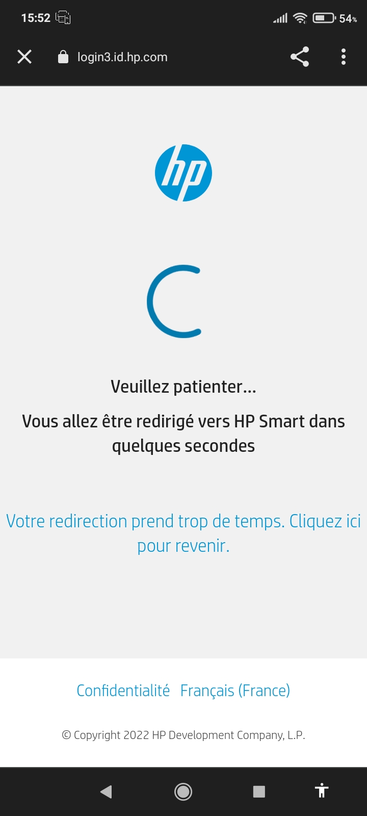 Can't connect to HP Smart account on App (android) - HP Support ...