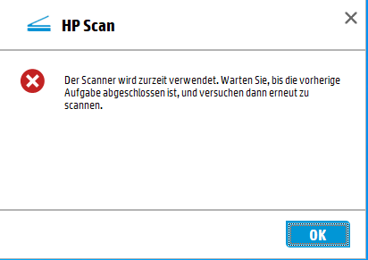 HP Scan software thinks "old scan" still ongoing and does no... - HP ...