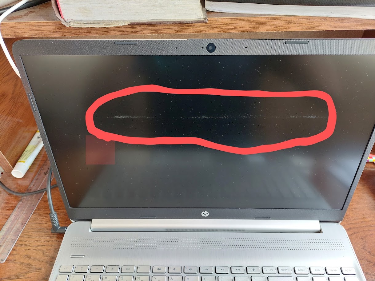 Laptop screen got a stain horizontally from the keyboard bum... - HP ...