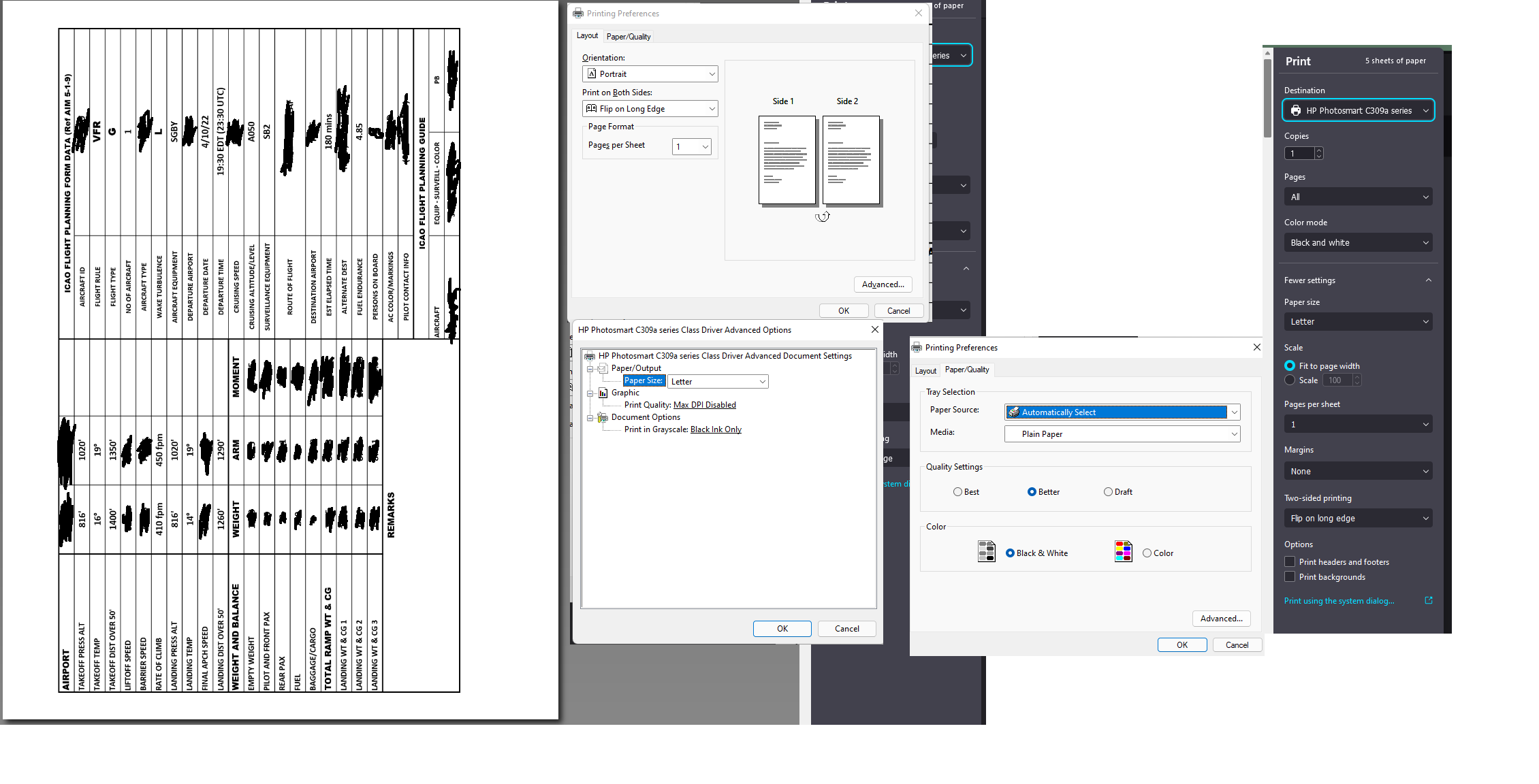 Solved: HP C309A prints with white blank space at top of every page ...
