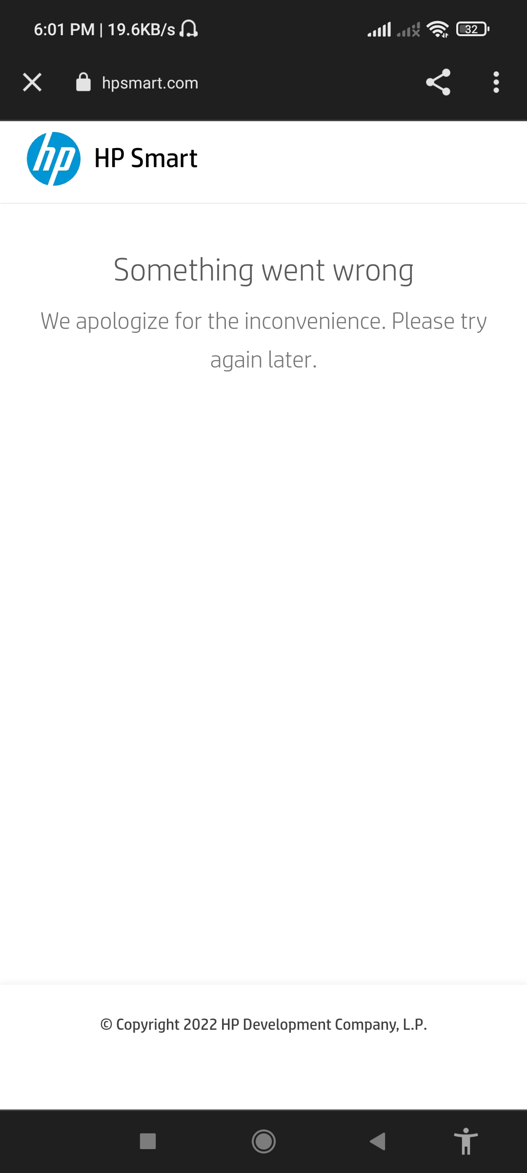 HP Smart app not supporting - HP Support Community - 8356073
