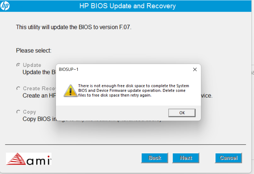 FIX Bios update - HP Support Community - 8358020