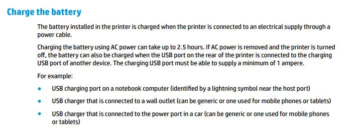 Alternative charging method - HP Support Community - 8365860