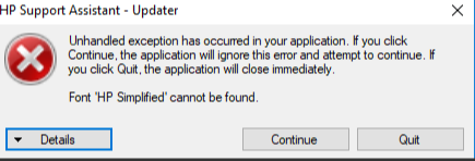 HP Support Assistant problem with HP Simplified Font - HP Support ...
