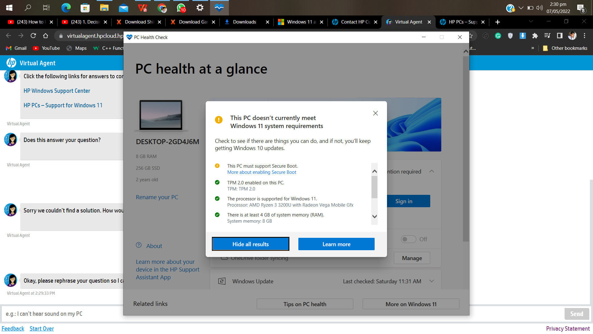 windows 11 update Secure Boot Problem - HP Support Community - 8374604