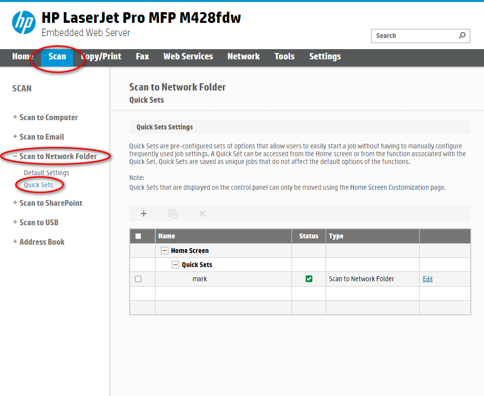 Default Scan to Computer/Network Folder Location - HP Support Community ...