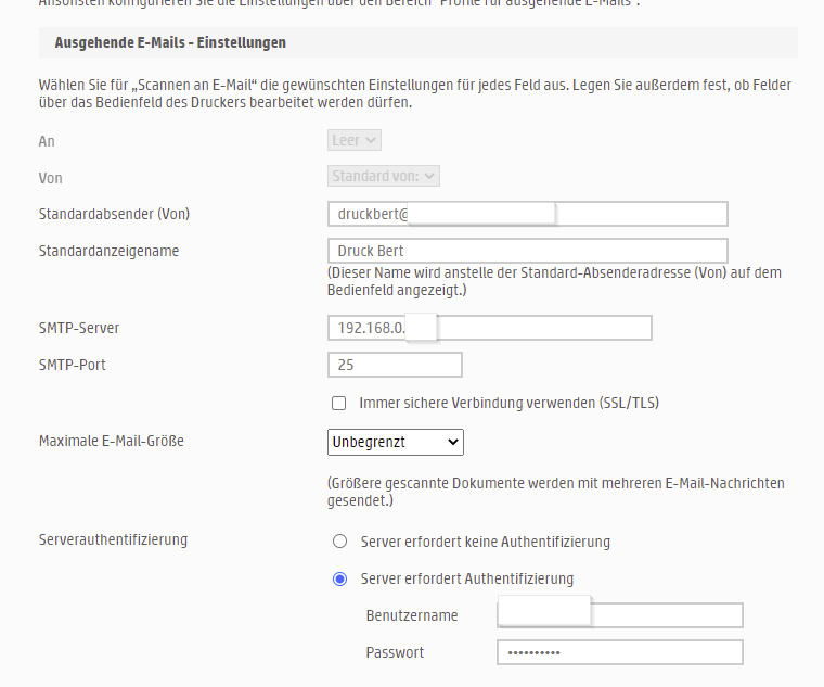 Scan to email not working - HP Support Community - 8396223