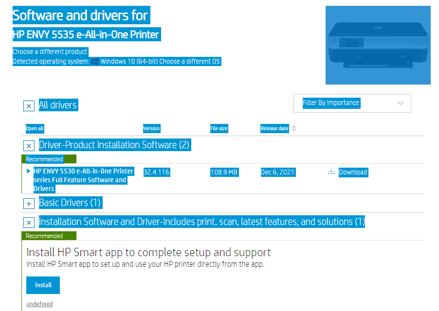 HPENVY 5530 e All-in-One Series - HP Support Community - 8399517