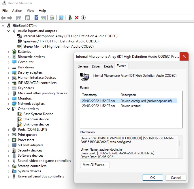 Internal Microphone Array IDT High Definition Audio Not Work... - HP ...