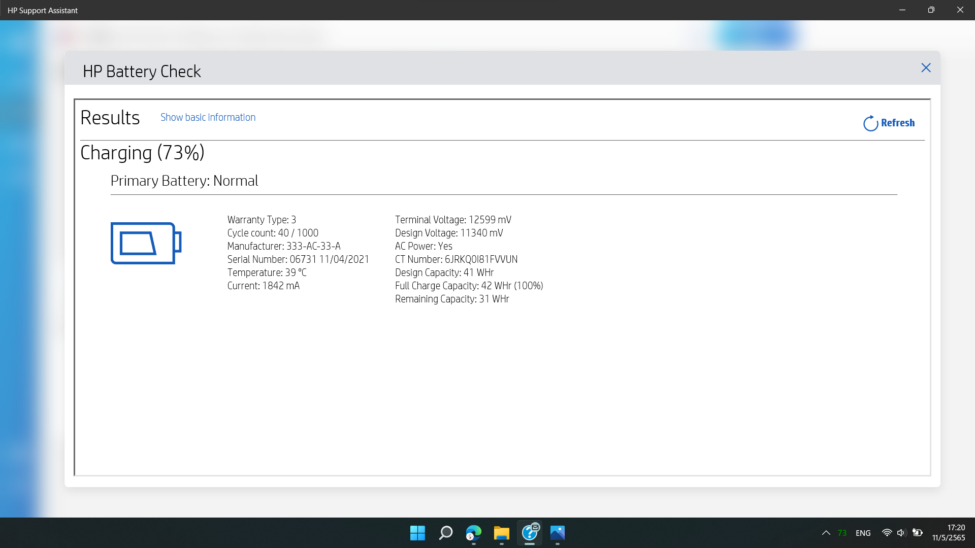 My battery's full charge capacity dropped to 96% in 5 months... - HP ...