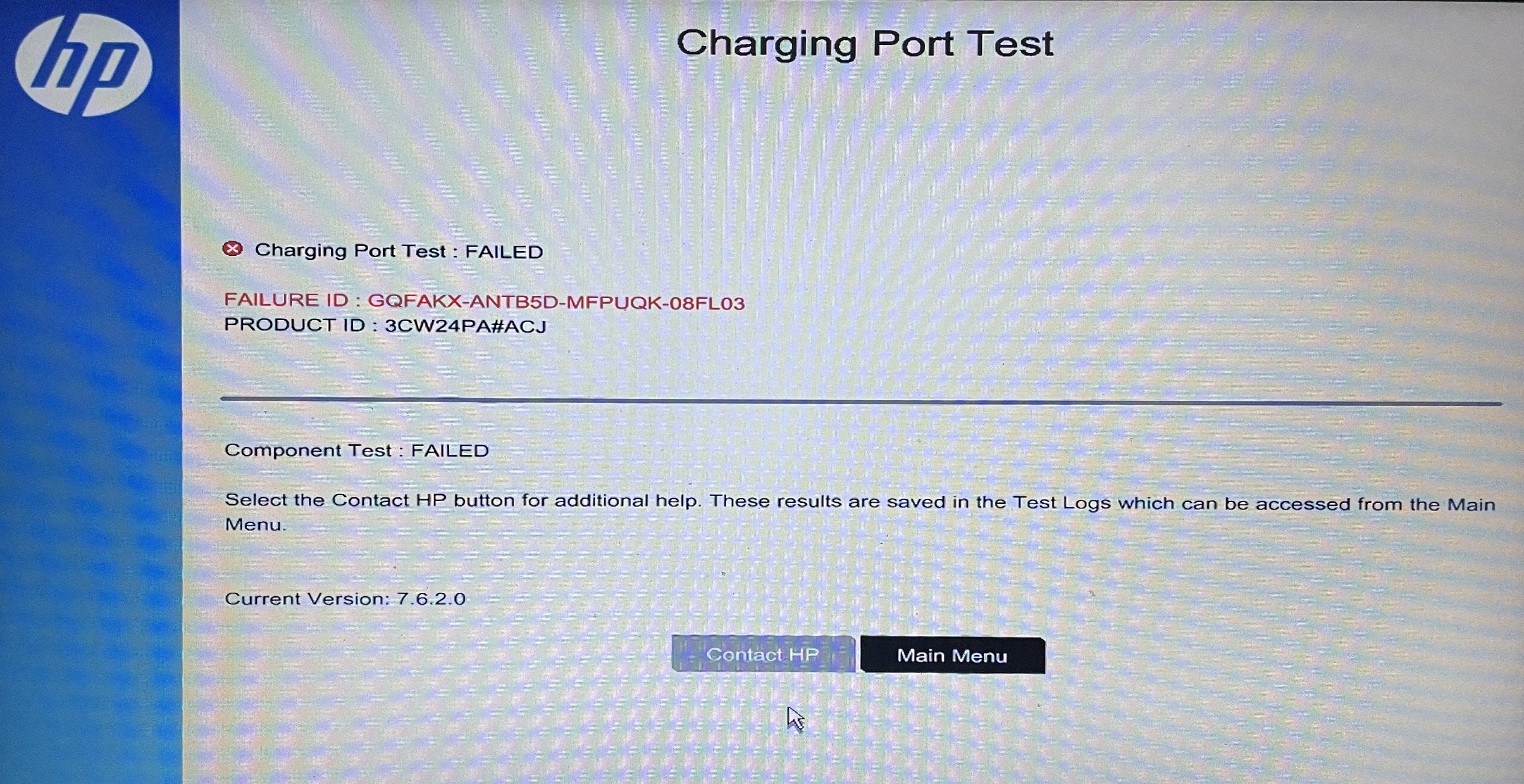 Found two critical error through Hp Hardware Diagnostics UEF... - HP ...