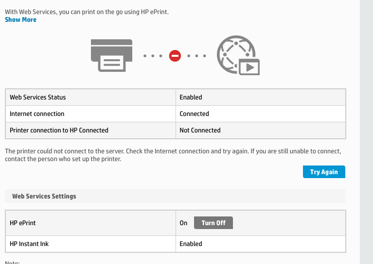 Cannot connect to Webservices - HP Support Community - 8409750