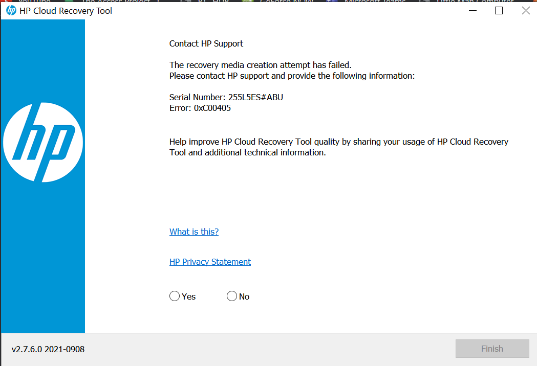Windows 10 installation error (missing drivers, HP250 G7) - HP Support ...