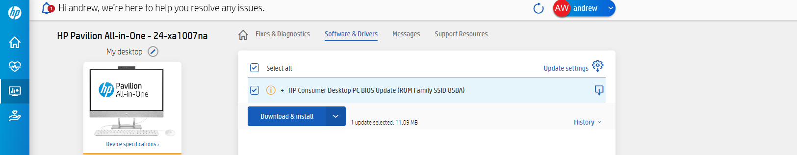 A continuous pop up to update after the Latest bios update. - HP ...