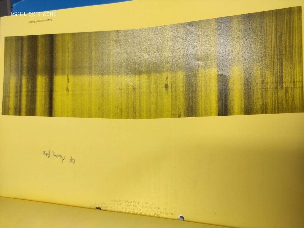 What does the printer tries to indicate on its cleaning page - HP ...