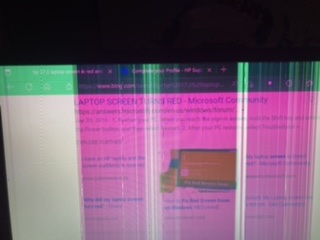 Solved: Screen went crazy (pink)red and green - HP Support Community ...