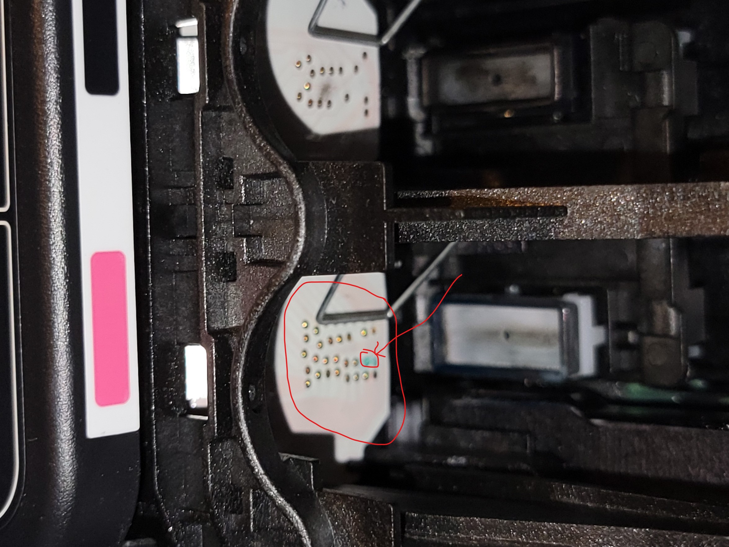 Missing print head assembly metal contacts - HP Support Community - 8430611