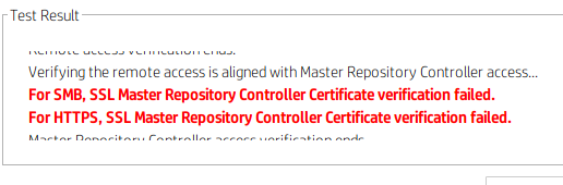 HPDM 5.0 SSL Master Repository Controller Certificate verifi... - HP ...