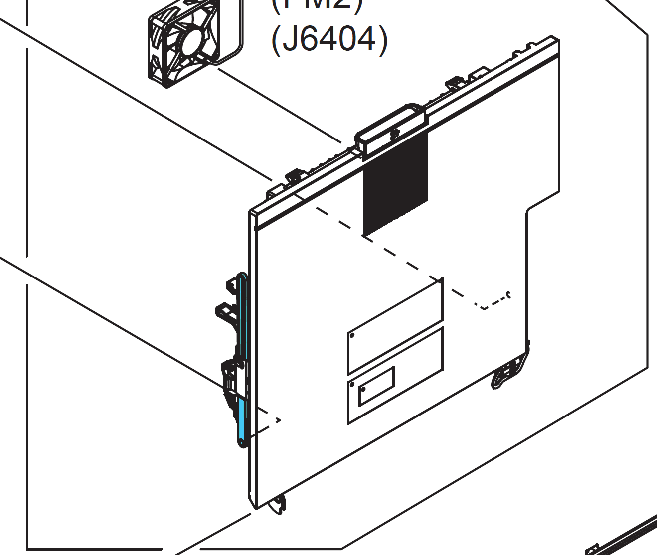 M608 printer: Is the part circled in red part of the rear do... - HP ...