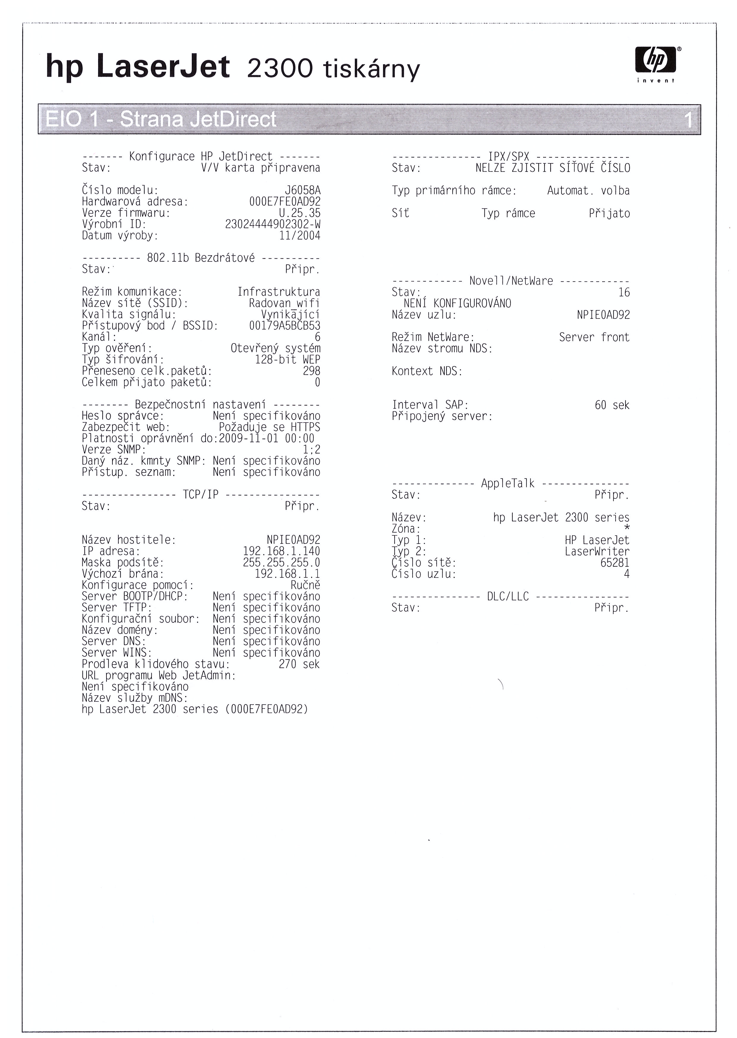 HP JetDirect Card J2555A Error, HP Jetdirect 680n Error - HP Support ...