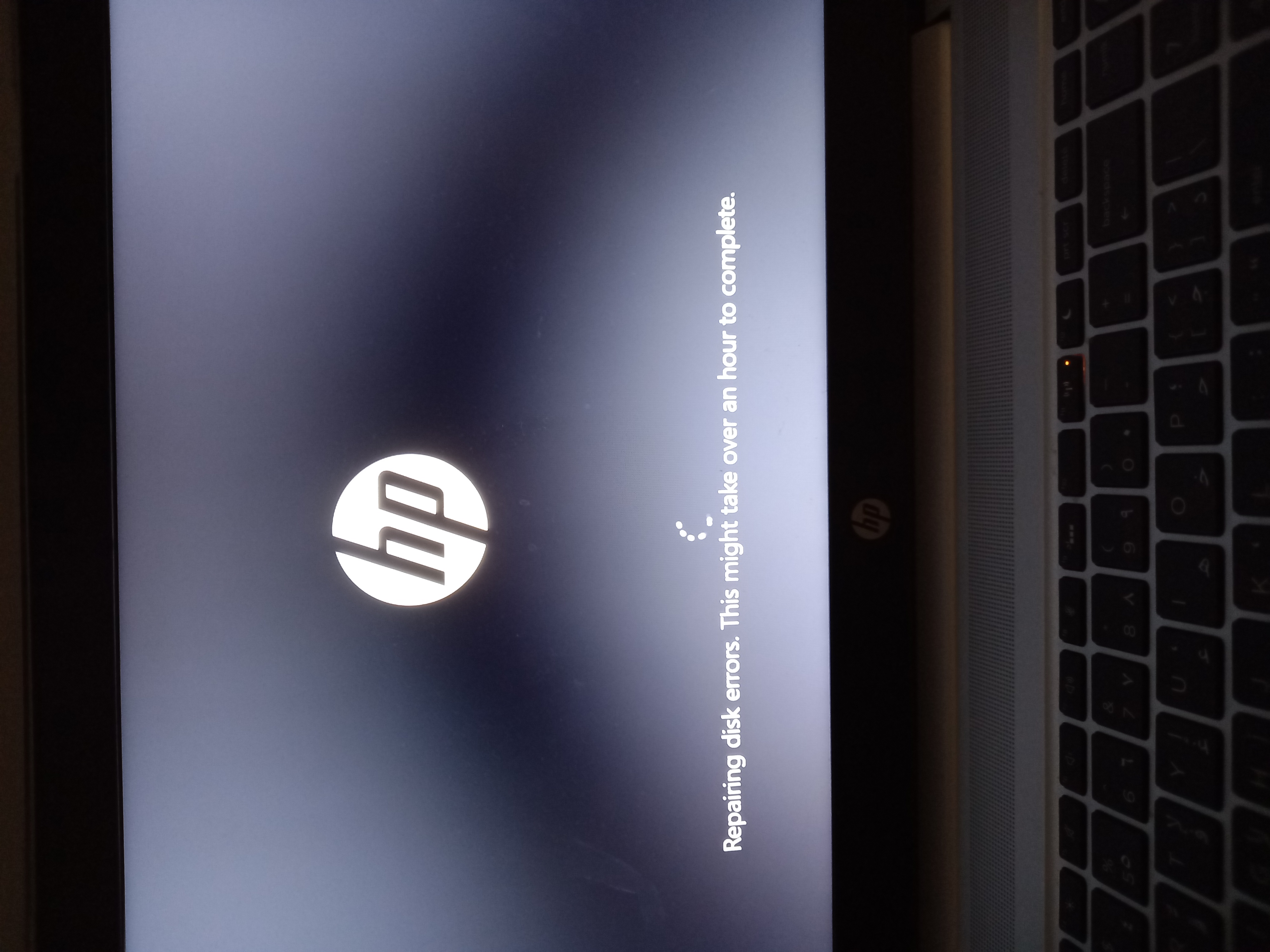 Stuck on ("Reparing Disk errors") - HP Support Community - 8450904