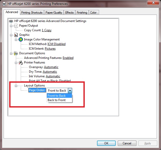 Solved: officejet 8600, Reverse Print Order, Windows 7 - HP Support ...