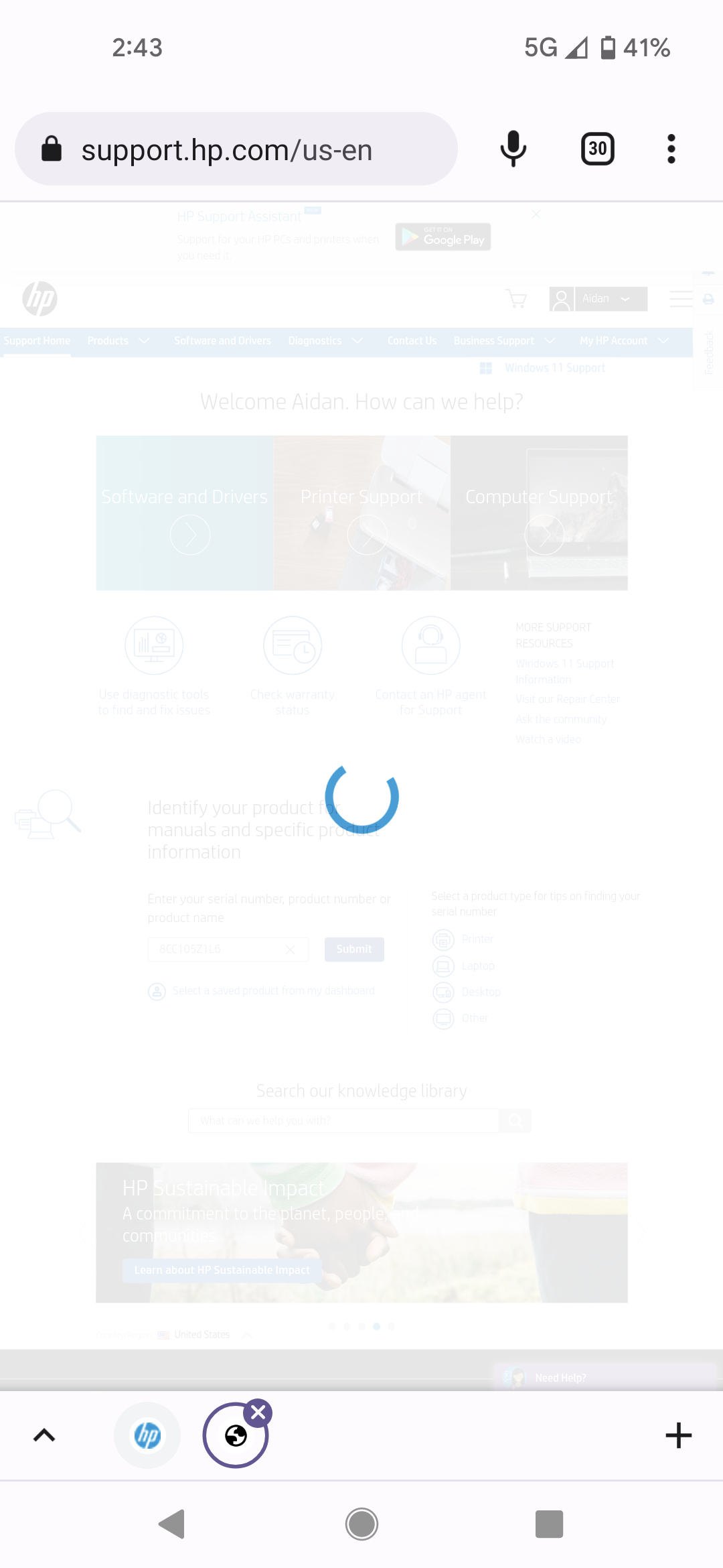 HP Customer Support site is temporarily unavailable, Does an... - HP ...