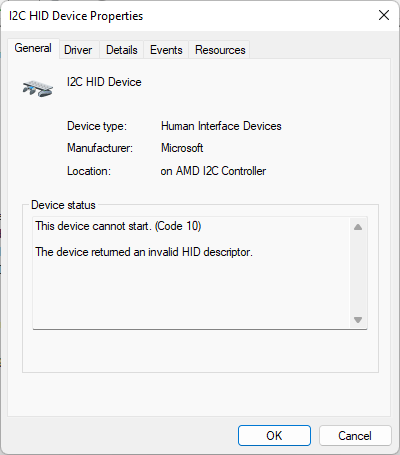 12C HID DEVICE CODE 10 TOUCHPAD (17.3 Inch Laptop) - HP Support ...