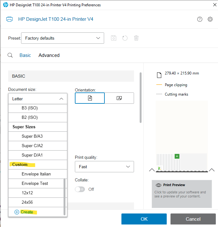 Adding custom page sizes in windows 11 - HP Support Community - 8465804