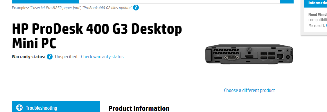 replacing VGA with Displayport Hp Prodesk g3 400 mini - HP Support ...