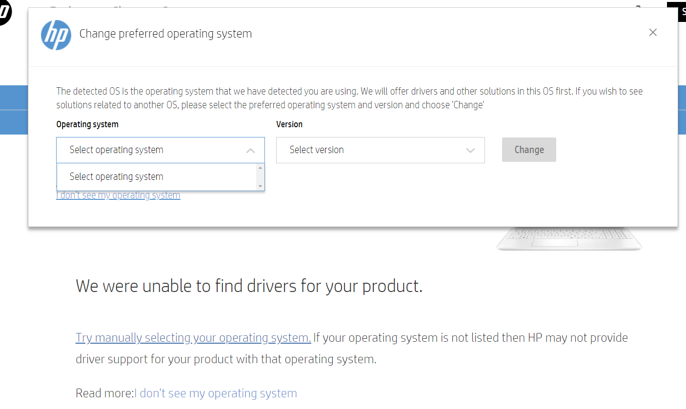 Solved: HP not providing drivers/ website issue - HP Support Community ...