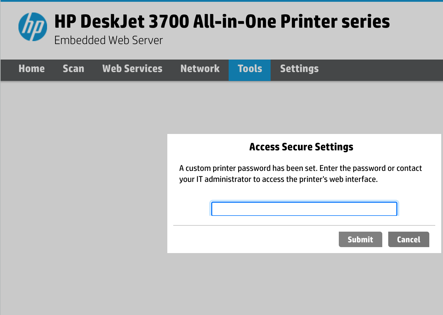 Solved: Need to reset the Administrative password for EWS - HP Support ...