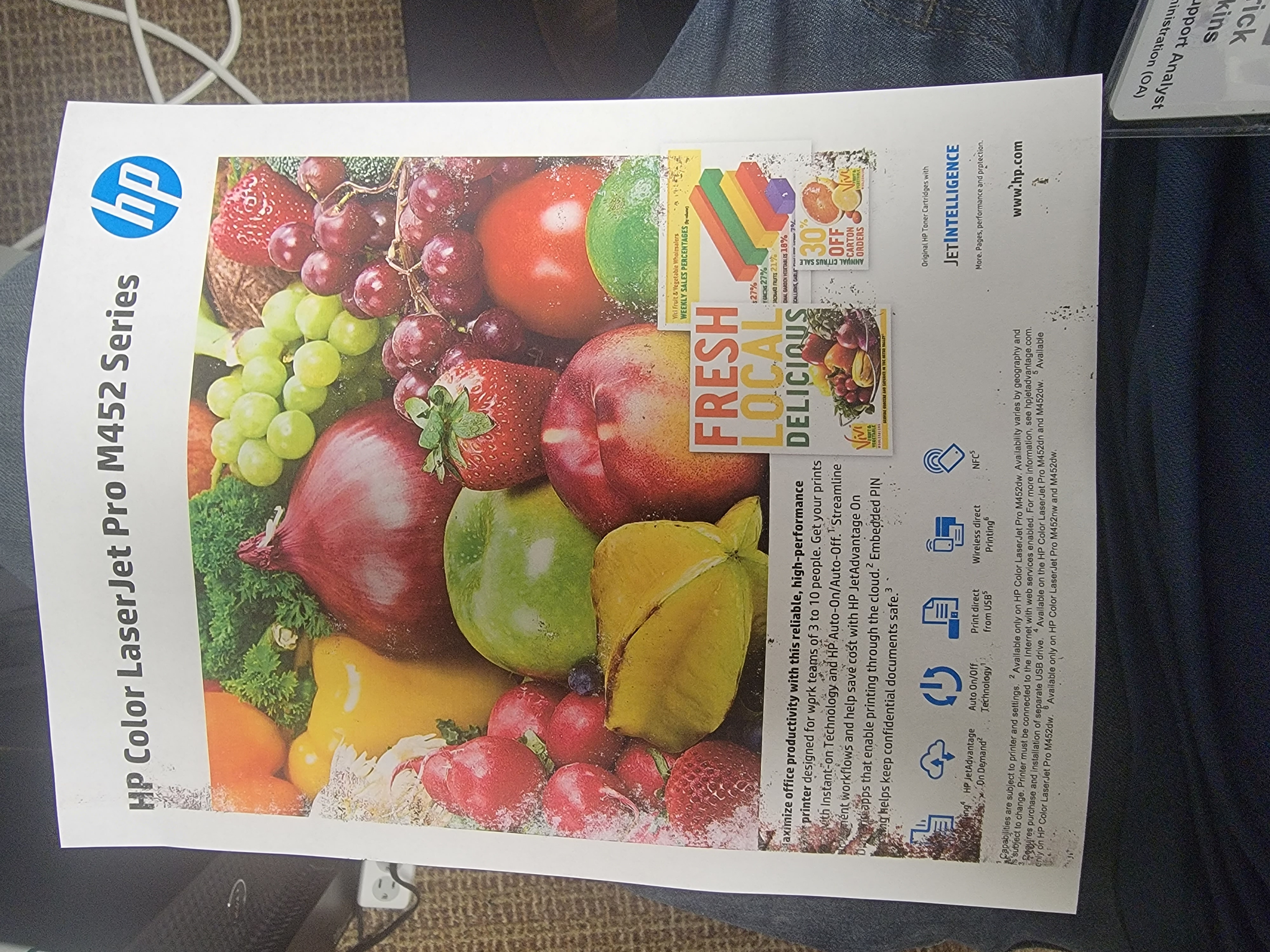 Laserjet pro m452nw smearing color ink - HP Support Community - 8484291