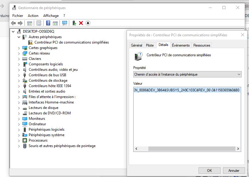Contrôleur PCI de Communication simplifié - HP Support Community - 8492700