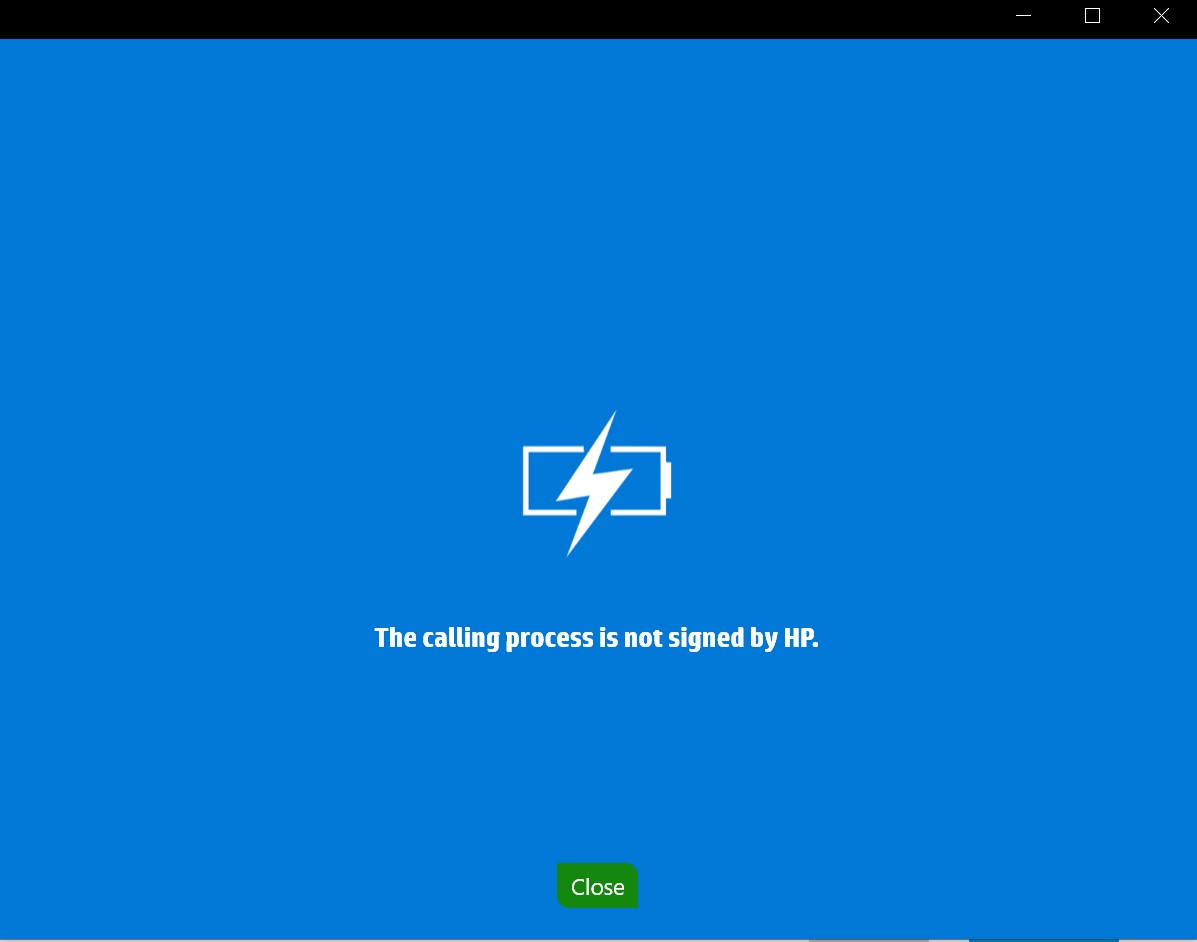 HP Power Manager - The calling process is not signed by HP - HP Support ...