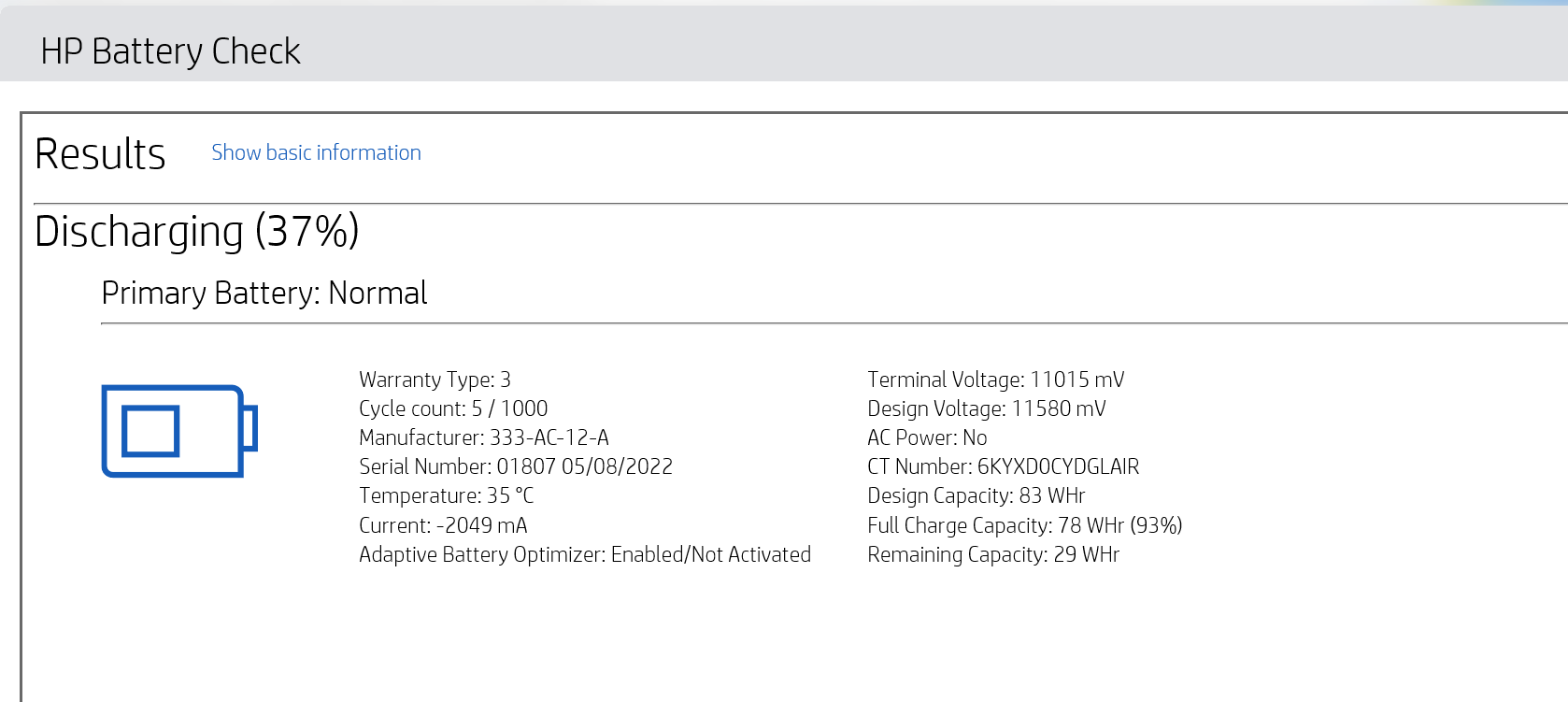 Battery capacity problem - HP Support Community - 8498632