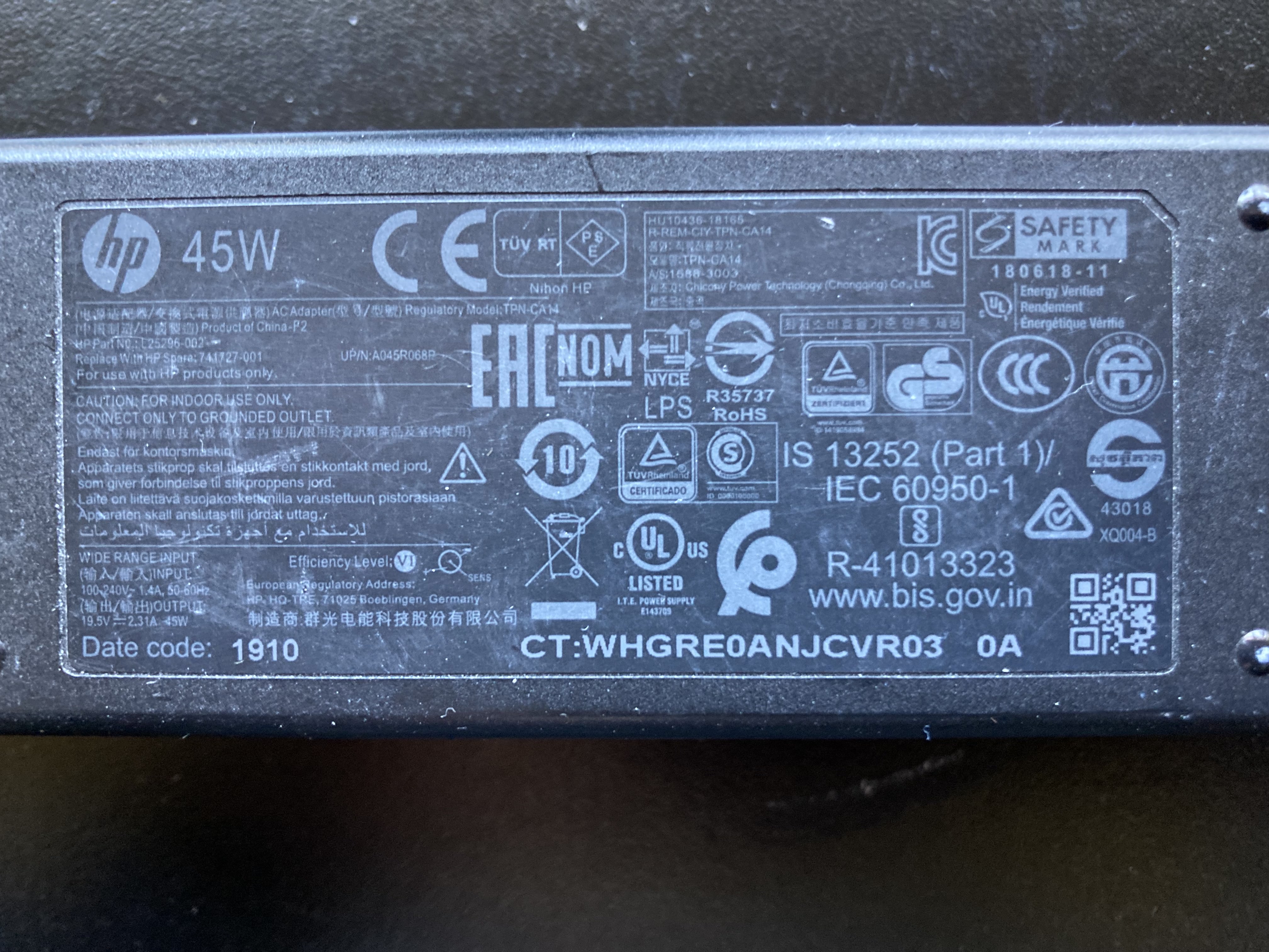 How to match charger with laptop - HP Support Community - 8502234